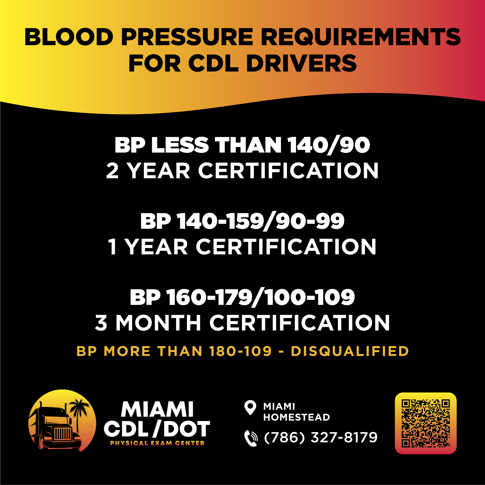 DOT Physical Exams Miami | CDL Medical Exams & Drug Testing